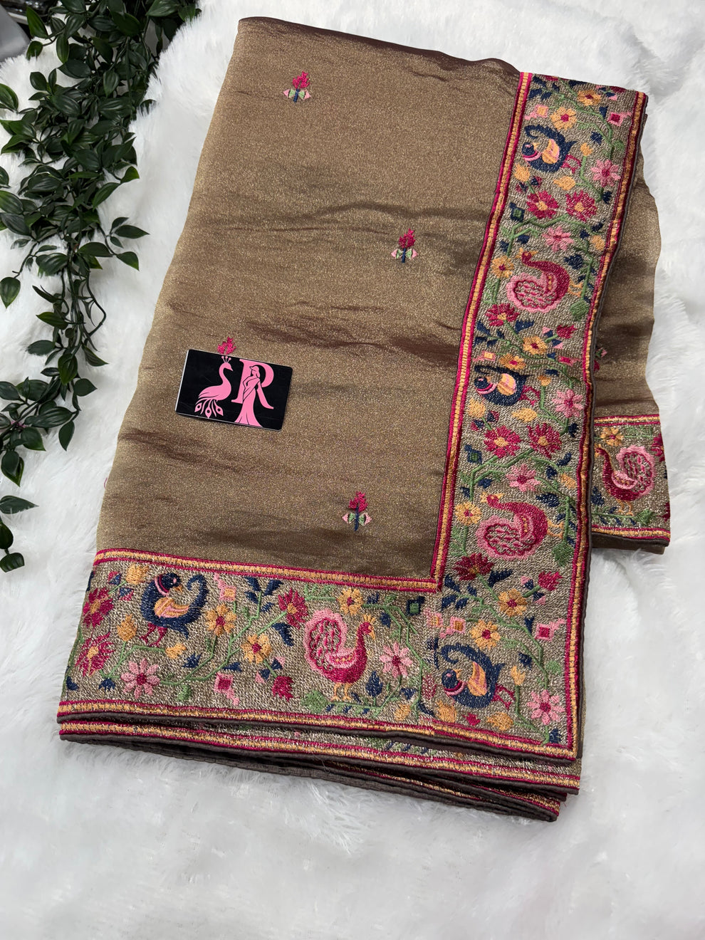 Tissue Georget saree -SR1054E – Swarna Reddys