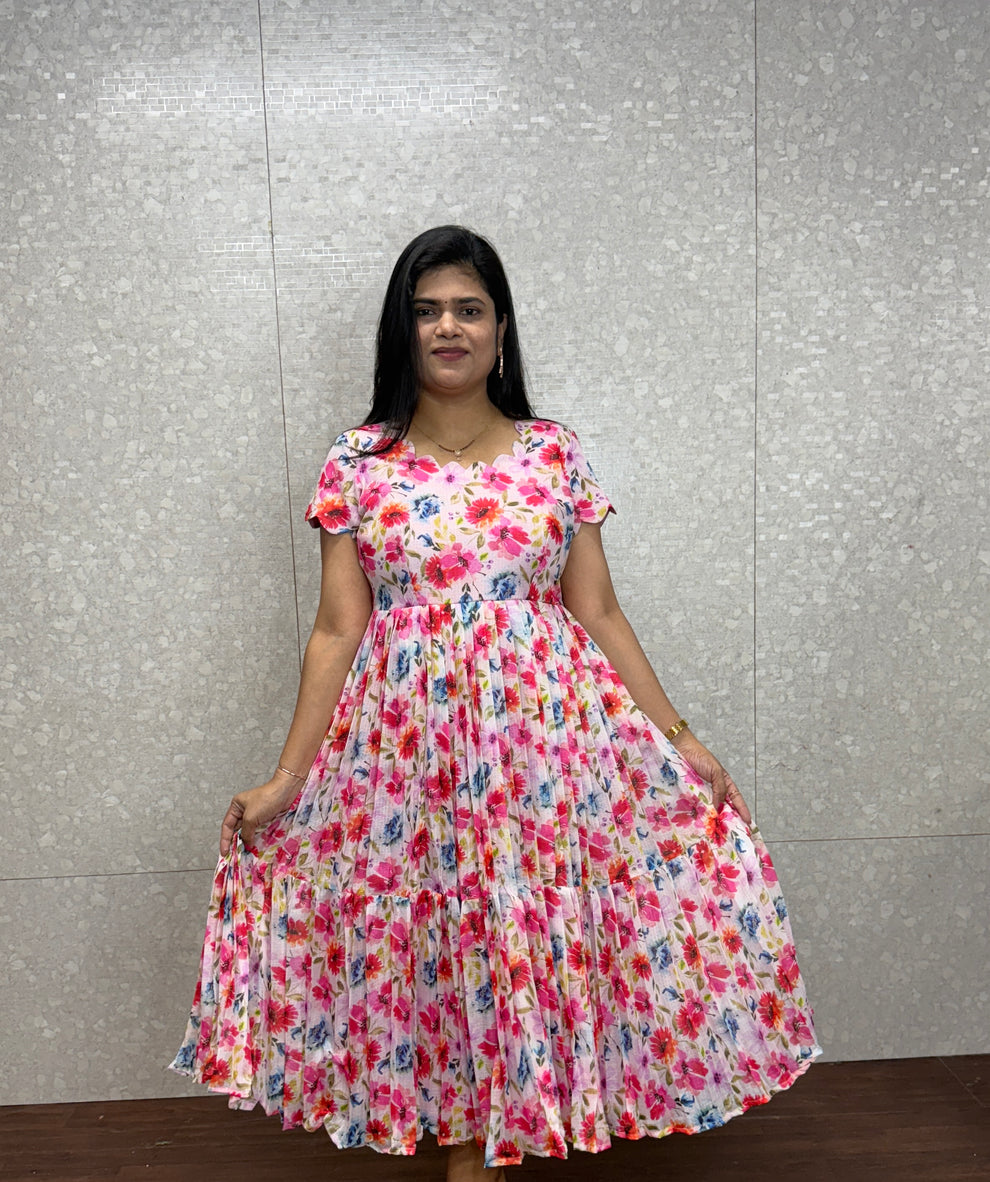 Printed Kota Frocks-SRF1001D – Swarna Reddys