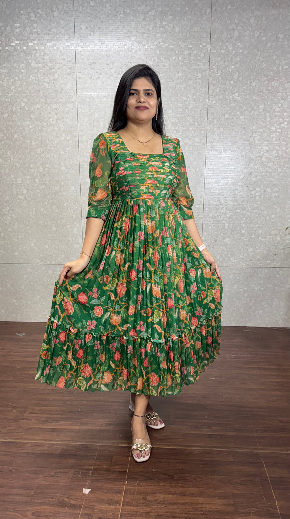 Chiffon Frock-SRF1003B – Swarna Reddys